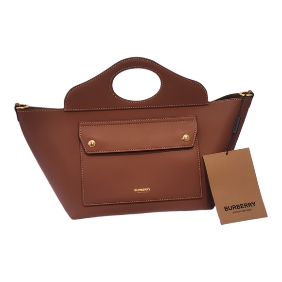 Burberry | Bags | 0 Authentic New Burberry Mini Cabas Brown Pocket ...